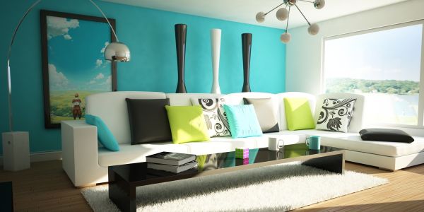 Decoração de Ambientes com Azul Turquesa