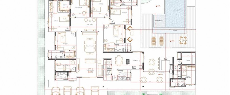 PLANTAS DE CASAS COM SUÍTE E CLOSET