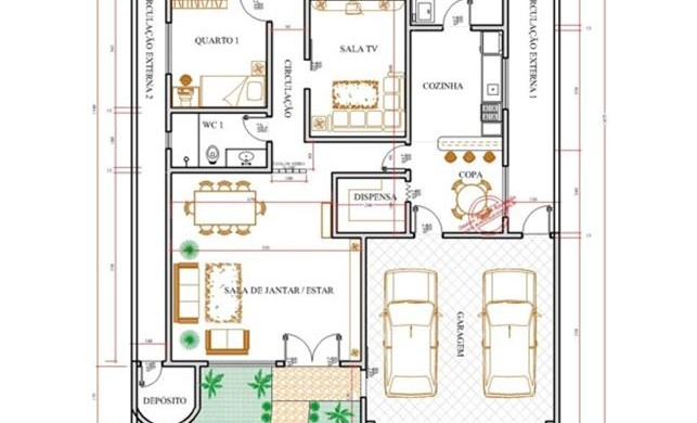 Decoração e Projetos PLANTAS DE CASAS COM SUÍTE E CLOSET
