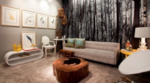 Decoração com Móveis de Madeira Bruta