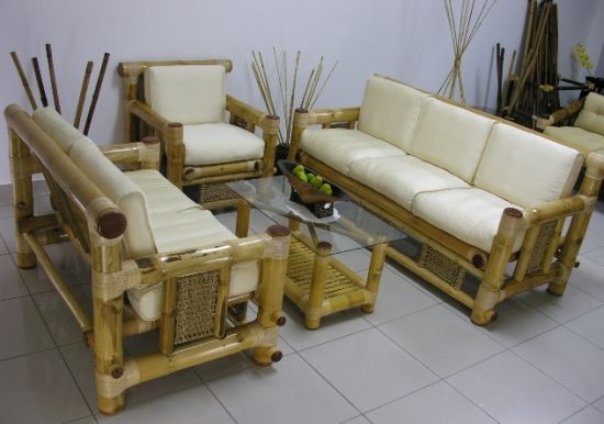 Decoração com Móveis de Bambu