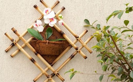 Decoração de Parede com Bambu