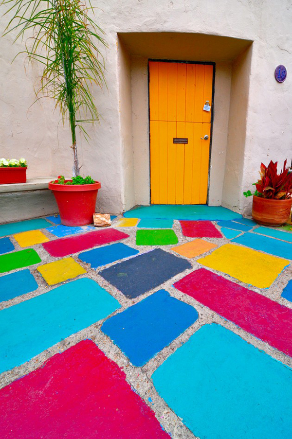 Decoração com Pisos Coloridos