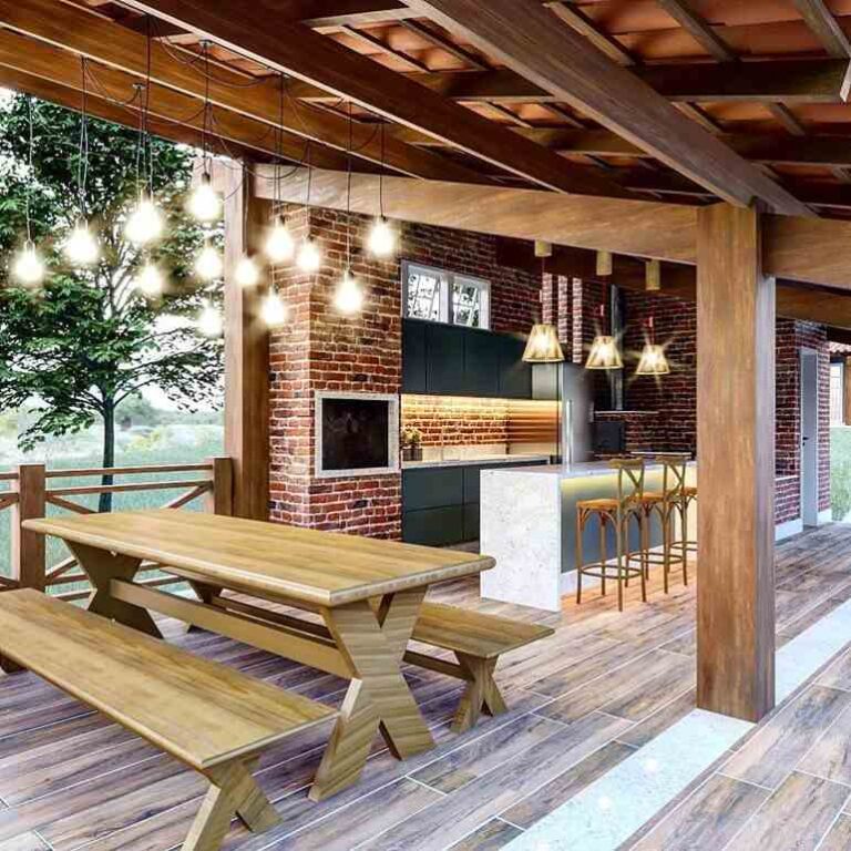 Área Gourmet Rústica: ideias modernas e simples de fazer