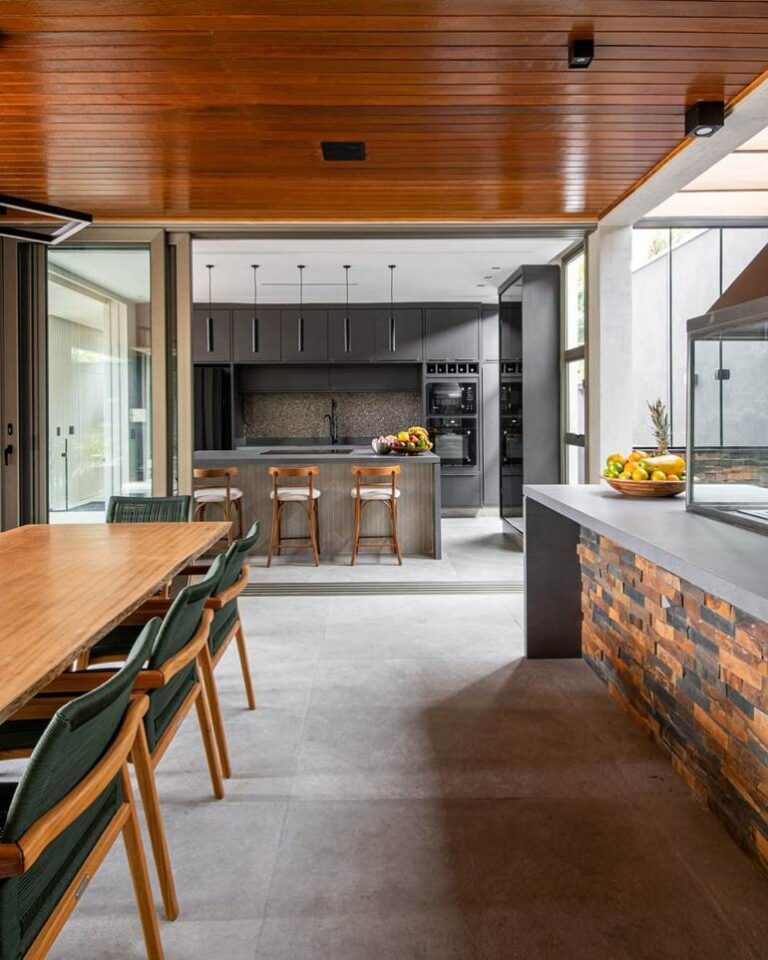 Área Gourmet Rústica: ideias modernas e simples de fazer